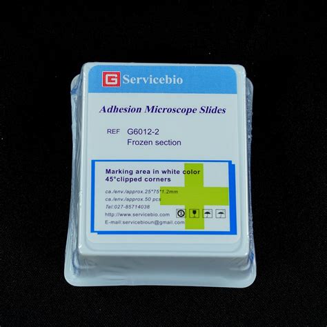 Servicebio Adhesive Glass Slide Frozen Section Slides Microscope Glass Slide And Glass Slides