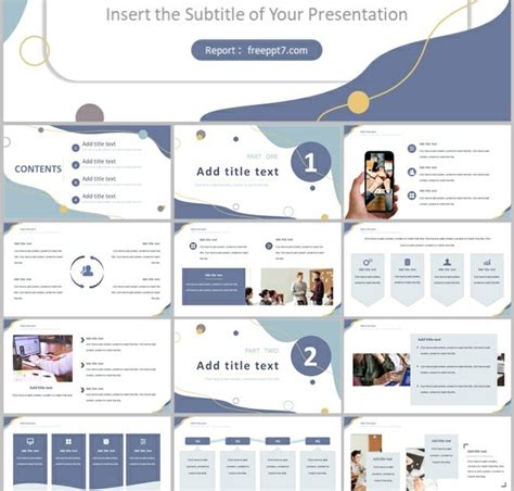 Blue Dynamic Business Report Powerpoint Templates Kingexcelinfo