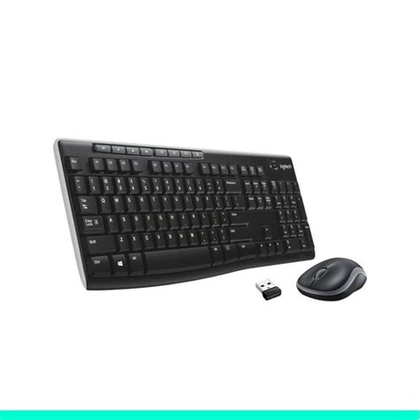 Logitech Mk270 Full Size Compact Wireless Keyboard And Mouse Combo Black