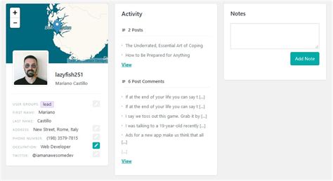 users insights on linkedin how to use wordpress as contact management