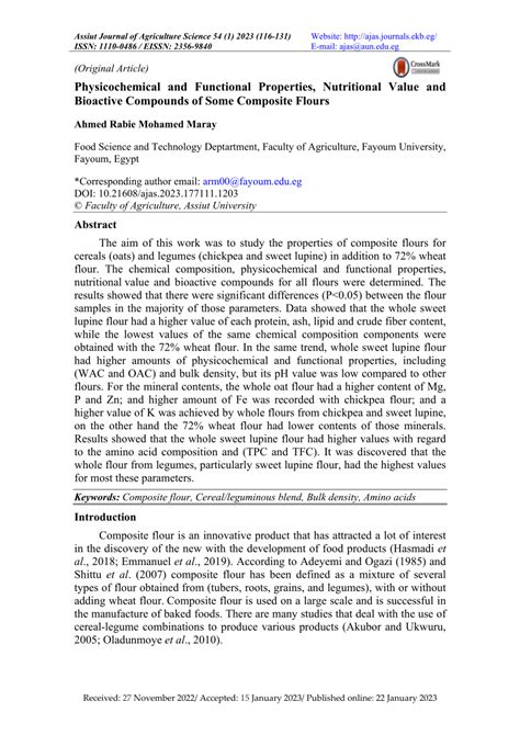 Pdf Physicochemical And Functional Properties Nutritional Value Andbioactive Compounds Of