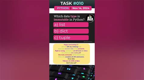Pytask010 Python Quick Tips Understanding Immutable Data Types In Python 🐍 Youtube