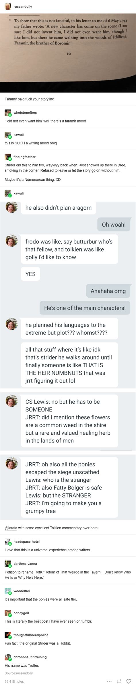 How Jrrt Came Up With His Main Characters R Lotrmemes