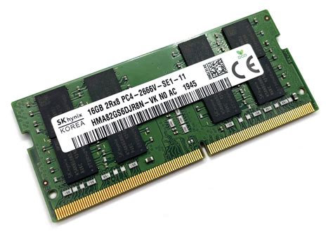 Модуль оперативной памяти Hynix Ddr4 16gb 2666 Mhz Pc4 2666v Hma82gs6djr8n Vk Sodimm 1x16 ГБ