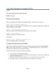 Programming Lab Project Pdf CSC Principles Of Computer SCI II Lab Due By End Of
