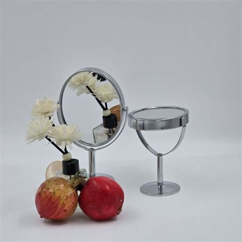 Double Sided Mirror Rotates 360 Degrees Round And Oval One Side Mirror And One Side Enlarges