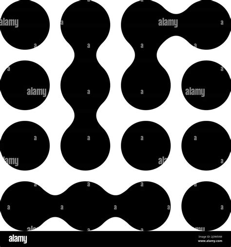 Metaball Connected Dots Circles Pattern Texture Element Stock