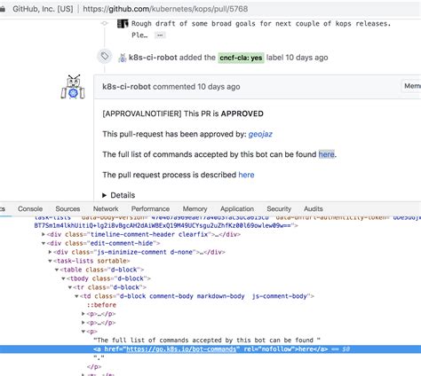 Incorrect Link In K8s Ci Robot For Bot Commands · Issue 9528
