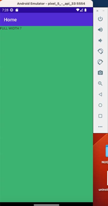 Horizontaloptionsfillandexpand Is Ignored In Android When A Stack