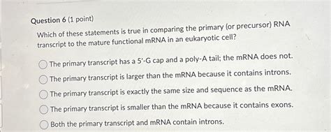 Solved Question 6 1 ﻿pointwhich Of These Statements Is