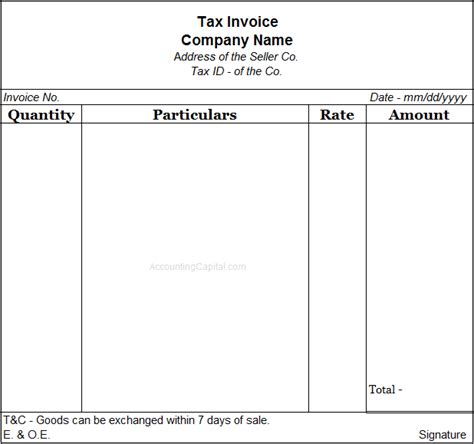 Invoice Or Bill With Template Quiz Example Accounting Capital