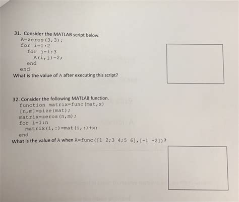 solved 31 consider the matlab script below a zeros 3 3