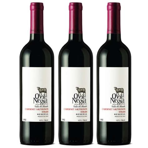 3x Vino Oveja Negra Cabernet Sauvignon Syrah 750cc