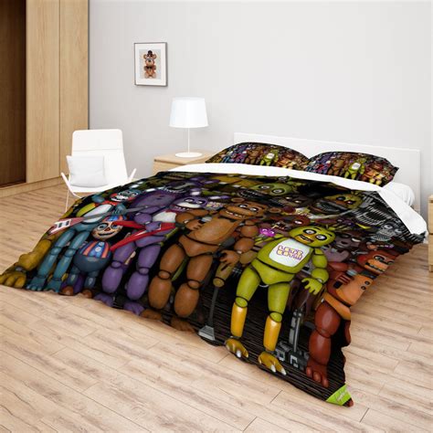 Fnaf Bedding Set Fnaf World Quilt Set Withered Bonnie Glamrock Freddy
