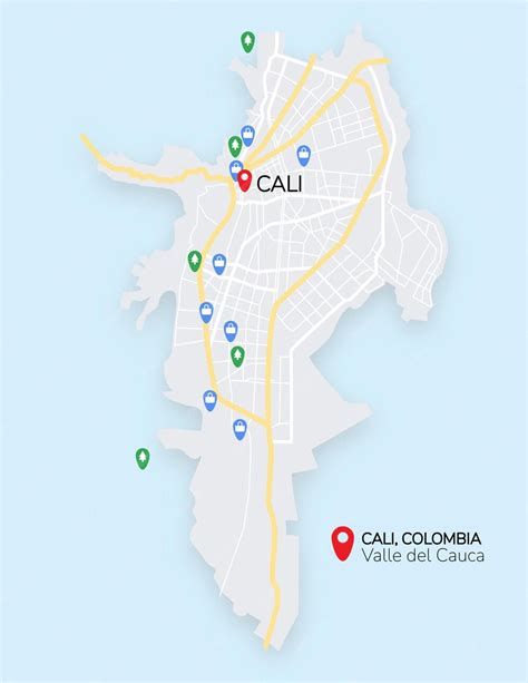 Premium Vector Map Colombia Cali Departments