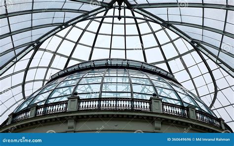 Geodesic Dome Structure With Glass Panels Generative Ai Stock Illustration Illustration Of