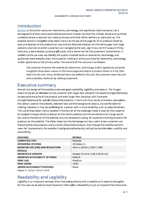 Originalassignment 1 Design Case Study Malak Youssef 16731413 1024