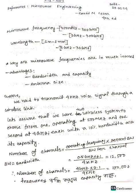Microwave Lecture Notes 3103 Referrence Microwave Engineering 29