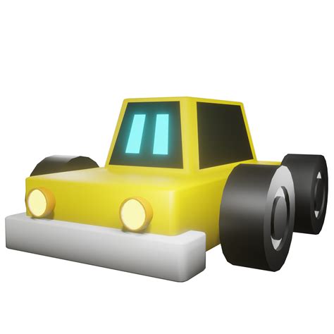 D Robot Car Illustration PNG