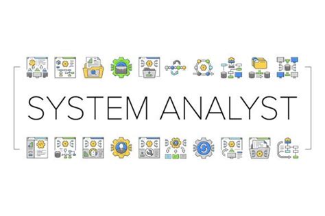 System Analyst Data Icons Set Vector Graphic By Stockvectorwin