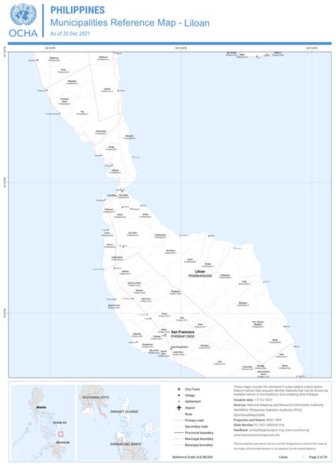 Philippines Municipalities Reference Map Liloan As Of 20 Dec 2021 Ocha