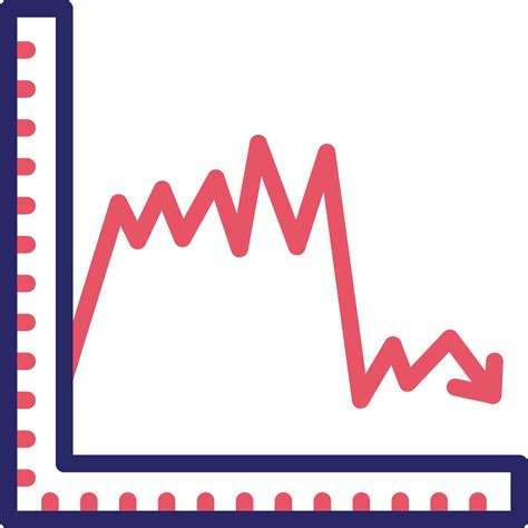 Declining Line Graph Vector Icon 36733148 Vector Art At Vecteezy