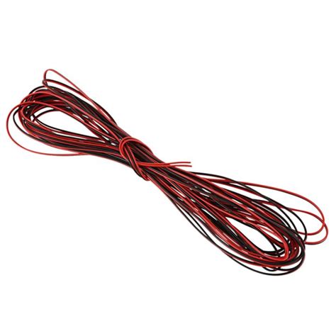 Qbnp 22 Gauge 15m Red Black Zip Wire Awg Cable Power Ground Stranded
