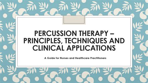 Respiratory Care Percussion Therapy Principles Techniques Clinical
