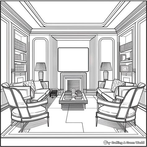 Interior Design Coloring Pages Free And Printable