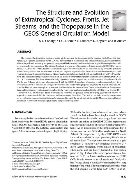 Pdf The Structure And Evolution Of Extratropical Cyclones Fronts