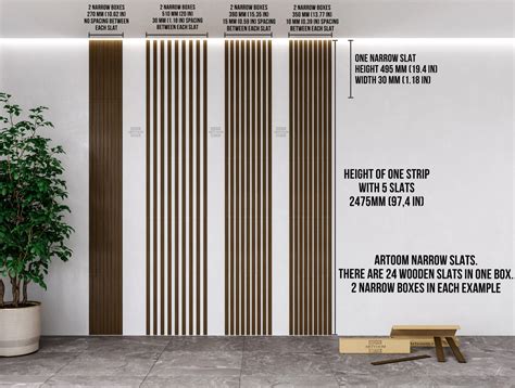 Oak Wooden Wall Slats Narrow Size 3d Wall Panels Wooden Slats
