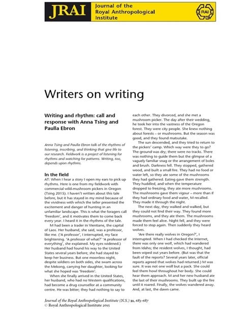 Writing And Rhythm Call And Response With Anna Tsing And Paulla Ebron Pdf Capitalism Rhythm