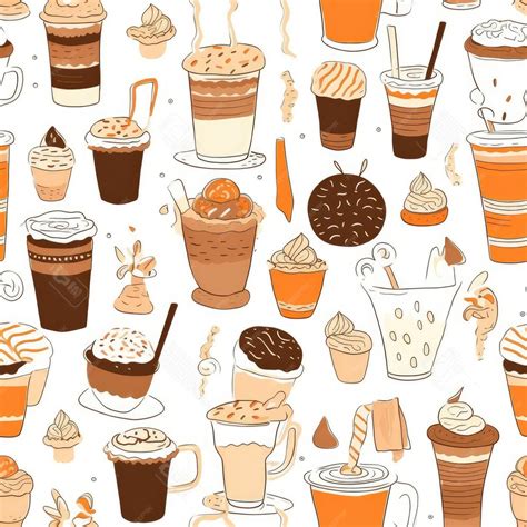 Premium Ai Image Cute Coffee Vector Print