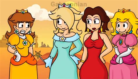 Short Haired Peach Rosalina And Pauline Ft Daisy By Starlightpeach08