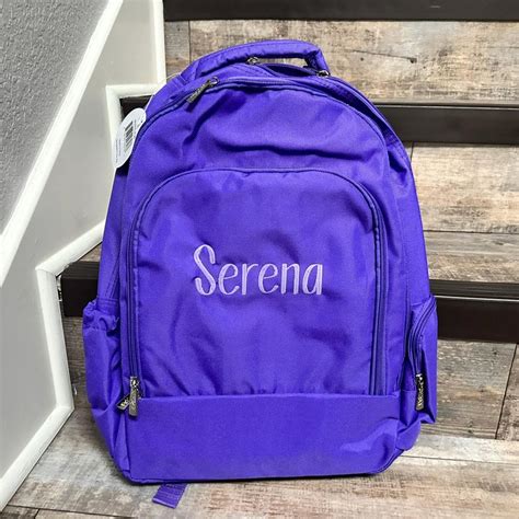 Purple School Backpack Etsy