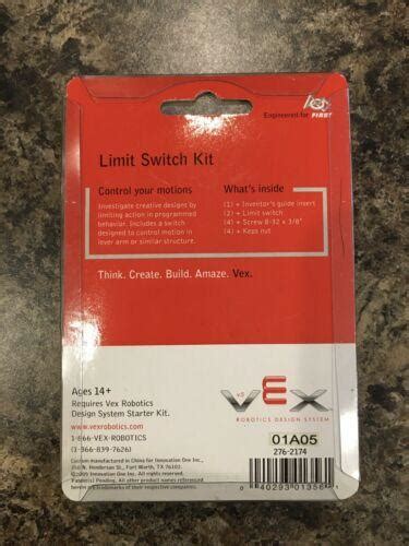 Vex Robotics Limit Switch Kit Sensor Parts Robotics Design Systems V5
