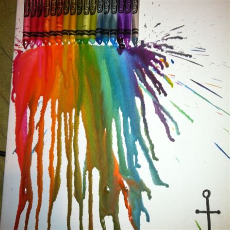Crayon Melting Anchor Rainbow Melting Crayons Crafts Tie Dye Skirt