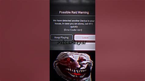 Eror Code 1001 😨 Roblox Shorts Youtube