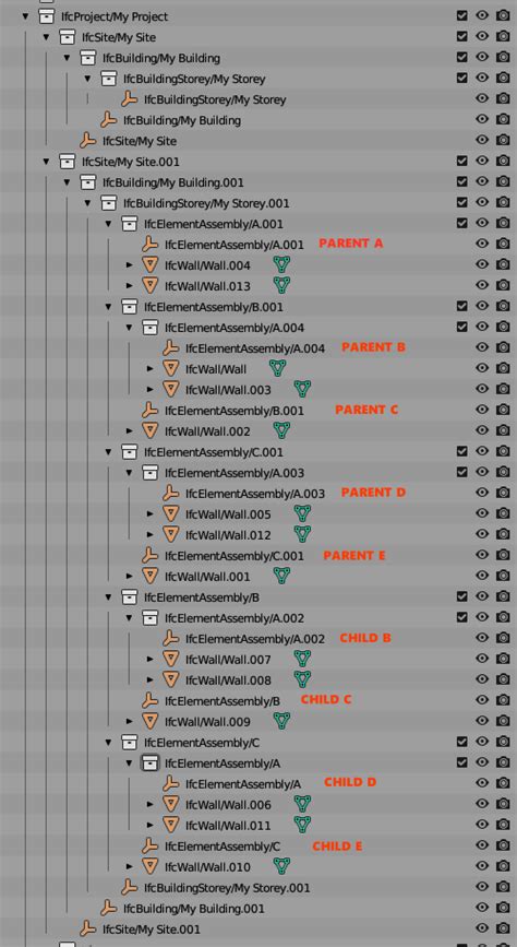 BlenderBIM Arrays IfcRelAggregates IfcOpeningElements IfcMaterials Page OSArch
