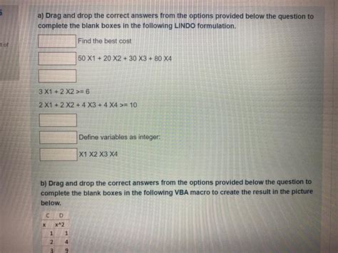 Solved 5 A Drag And Drop The Correct Answers From The