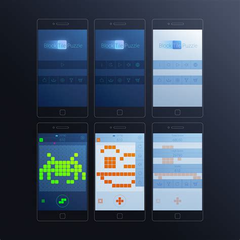 Block Tile Puzzle UI On Behance