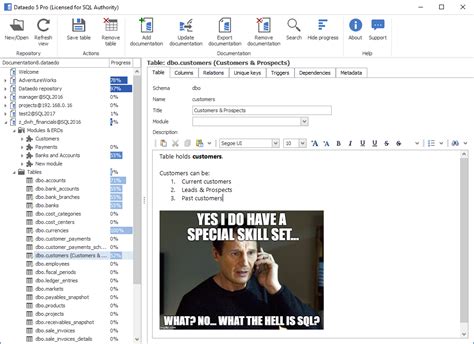 Sql Server New Quality Of Database Documentation Dataedo Sql