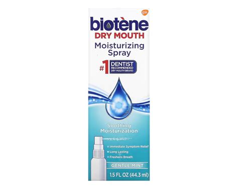 Biotene Dry Mouth Moisturizing Spray Gentle Mint 15 Oz Pack Of 10