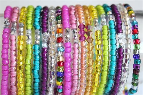Beaded Bracelets Candy Colored Stacking Bracelets Festival Etsy