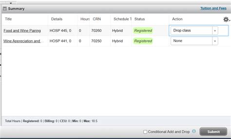 How Do I Drop A Class Admissions And Records Support