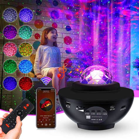Smart Laser Starry Sky Night Light Projector Bt Music Speaker Holiday