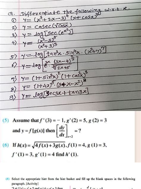 Assignment Differentiation Pdf