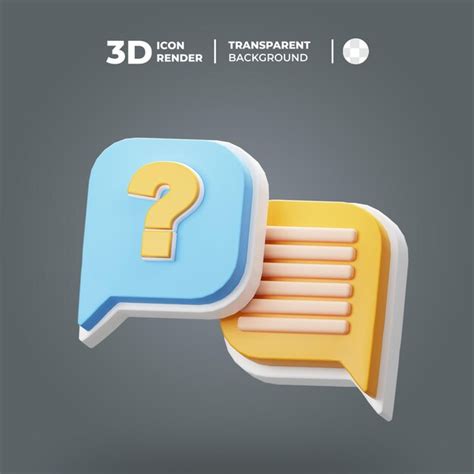 Premium Psd 3d Bubble Chat Asking