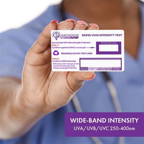 Quantadose® 2nd Edition Reusable Uvc Test Cards 300 µw Cm² Minimum Intensity W Uvc Wavelength