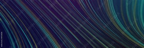Curved Wavy Lines Tech Futuristic Motion Background Dynamic Abstract Line Waving Loop Line